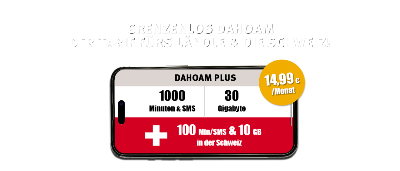 Günstige Handytarife mit EU-Roaming plus Schweiz