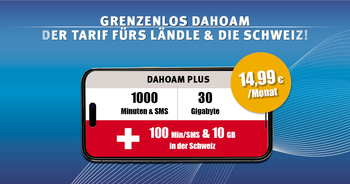 Günstige Handytarife mit EU-Roaming plus Schweiz